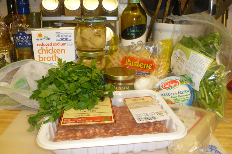 Cooking Giada De Laurentiis’ Fusilli With Sausage, Artichokes & Sun ...
