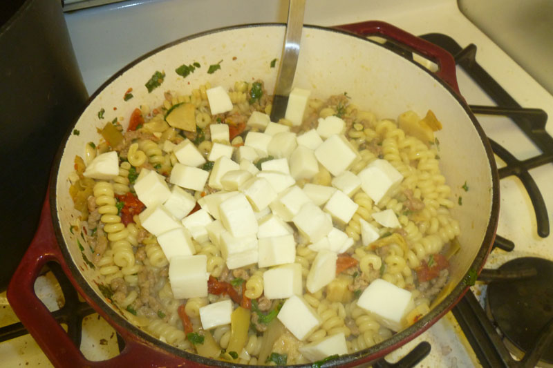 Cooking Giada De Laurentiis’ Fusilli With Sausage, Artichokes & Sun ...